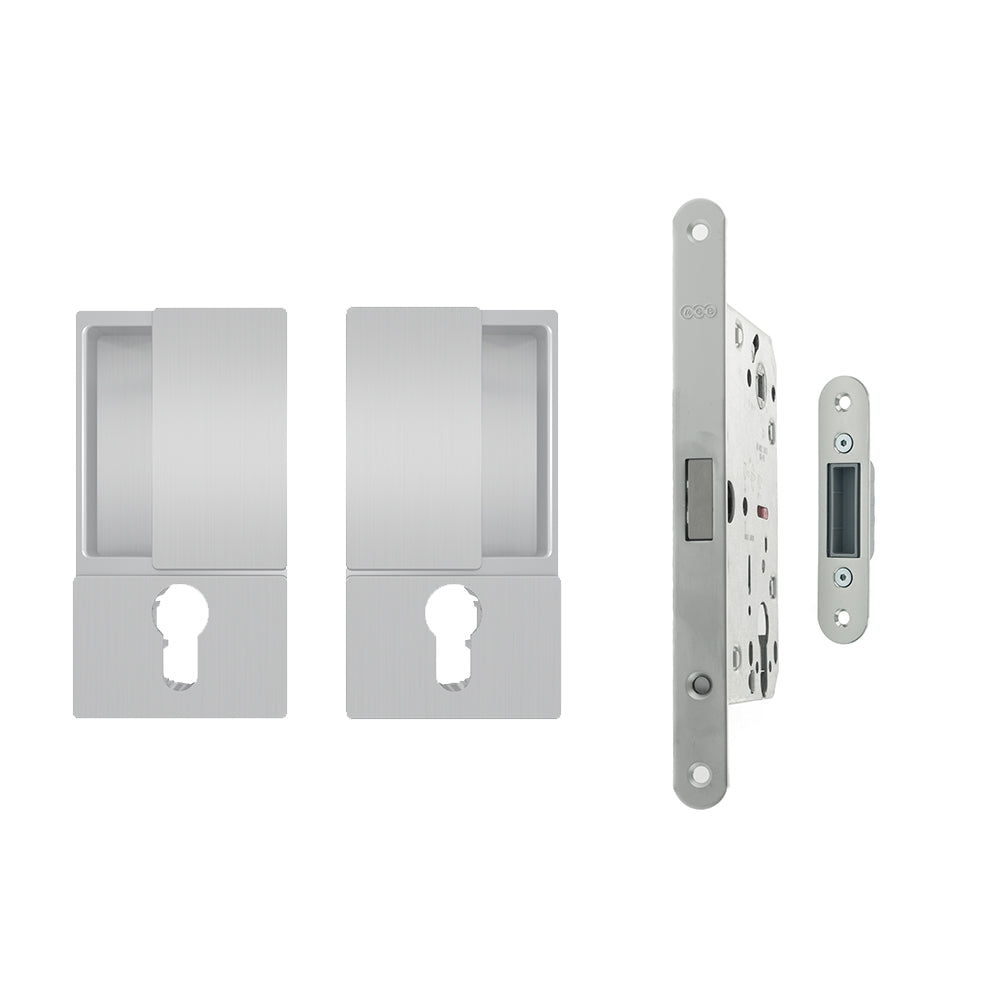 AGB Wave Flush Door Handle and Magnetic Cylinder 60mm Lockset | ITFITZ ...
