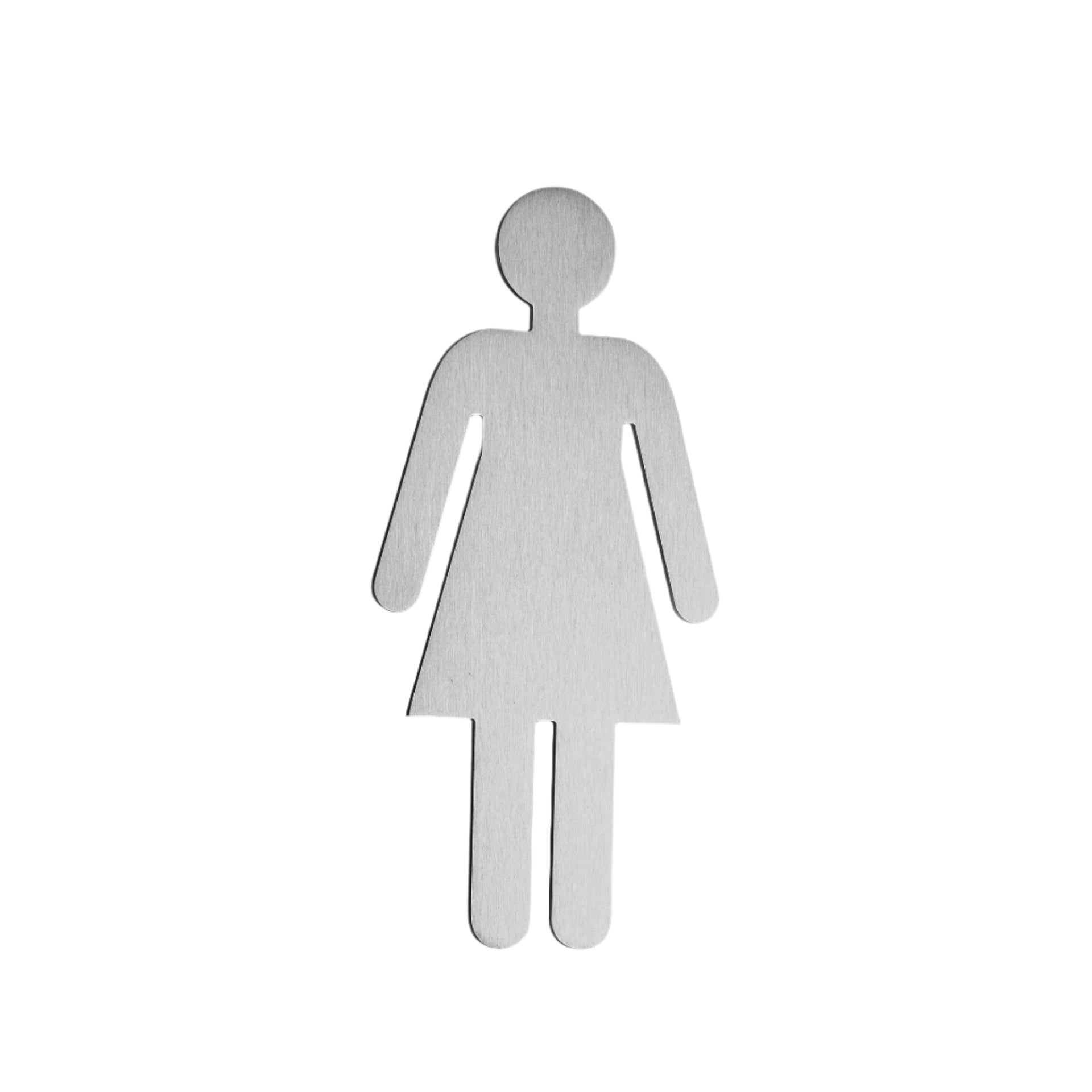 Brushed Stainless Steel 250mm high Female Pictogram Symbol – itfitz